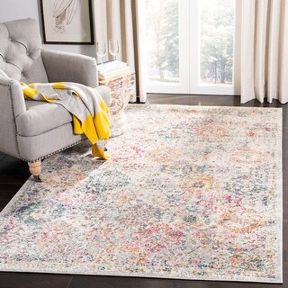 SAFAVIEH Madison Avery Boho Chic Distressed Area Rug - Grey/Gold - 5'3 ...